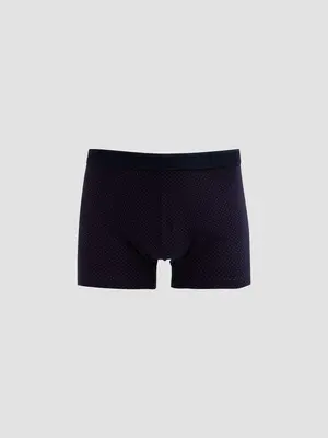 Derek Rose Spot Polka Dot Jersey Boxer Briefs - Navy