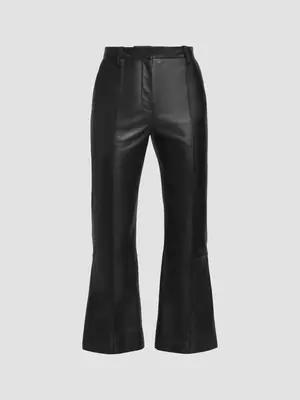 Victoria Beckham Leather Cropped Flare Pants
