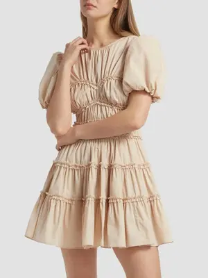 Cinq À Sept Sirrina Gathered A-line Minidress