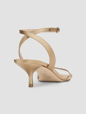 STUART WEITZMAN Kellie 50mm Satin Sandals - Sandstone