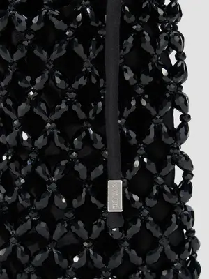 Staud Karla Crystal-beaded Shoulder Bag - Black