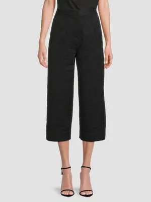 Natori Jacquard Wide-leg Crop Pants