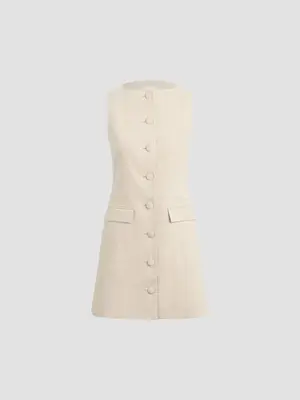 FAVORITE DAUGHTER The Cece Linen-blend Minidress