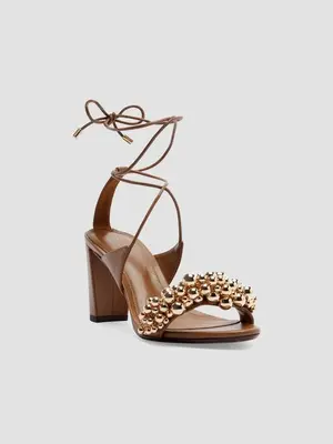 ALEXANDRE BIRMAN Gia 75mm Bubble-embellished Leather Sandals