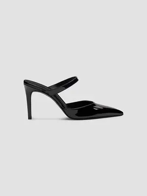 STUART WEITZMAN Power 85mm Patent Leather Stiletto Mules - Black