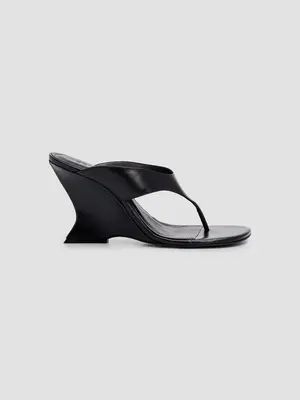 Schutz Maya 90mm Leather Sandals - Black