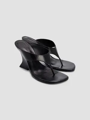 Schutz Maya 90mm Leather Sandals - Black