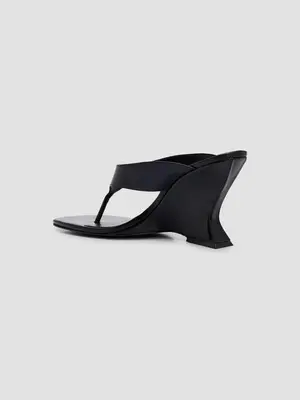 Schutz Maya 90mm Leather Sandals - Black