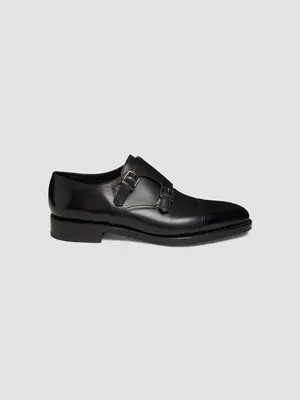 John Lobb William Double-buckle Monk Shoes - Black