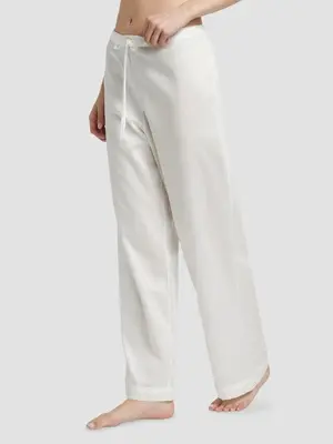 Natori Essentials Embroidered Cotton Sateen Pajamas