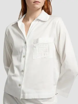Natori Essentials Embroidered Cotton Sateen Pajamas