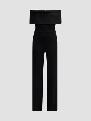 Lela Rose Off-the-shoulder Crêpe Jumpsuit