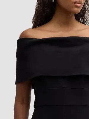 Lela Rose Off-the-shoulder Crêpe Jumpsuit