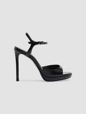 Schutz Scarlett 115mm Leather Platform Sandals - Black