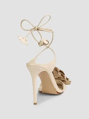 ALEXANDRE BIRMAN Ornela 100mm Flower-appliqué Leather Sandals