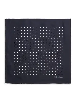 Ralph Lauren Purple Label Polka Dot Silk Pocket Square