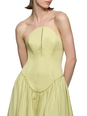 ET OCHS Camille Stretch-cotton Strapless Maxi Dress
