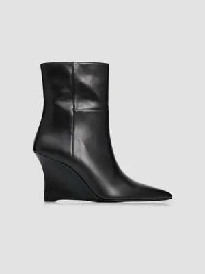 STUART WEITZMAN Vinnie 85mm Leather Wedge-heel Boots