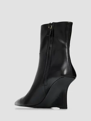 STUART WEITZMAN Vinnie 85mm Leather Wedge-heel Boots