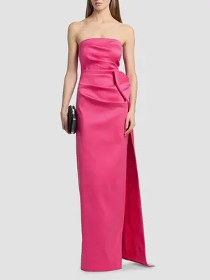 Rickie Freeman For Teri Jon Strapless Bow Gown - Watermelon