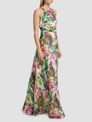Rickie Freeman For Teri Jon Floral Chiffon Gown