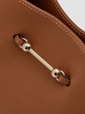 Strathberry Corda Mini Leather Bucket Bag - Chestnut