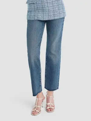 FAVORITE DAUGHTER Otto Stretch-cotton High Rise Straight-leg Jeans