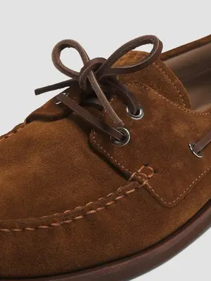 GIANVITO ROSSI Vandée Suede Boat Shoes