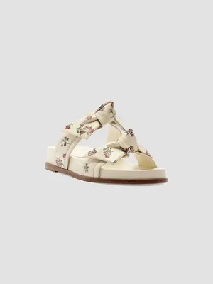 ALEXANDRE BIRMAN Maxi Clarita 35mm Floral Leather Sandals