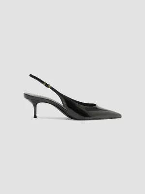 Schutz Paola 65mm Patent Leather Slingback Pumps - Black