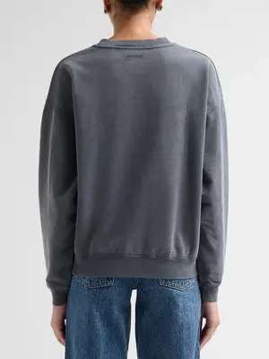 ANINE BING Spencer Leopard French-terry Crewneck Sweatshirt