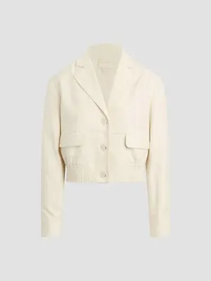 FAVORITE DAUGHTER The Farrah Cotton Notch Lapel Jacket