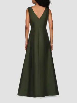 KAY UNGER Charlene Beaded Taffeta A-line Gown