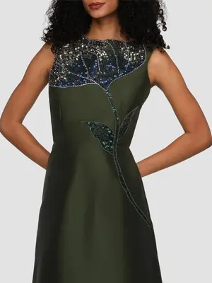 KAY UNGER Charlene Beaded Taffeta A-line Gown