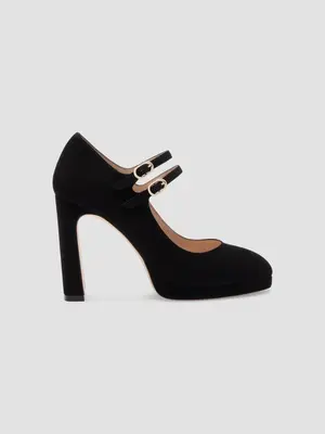 STUART WEITZMAN Babette 100mm Suede Platform Mary Janes