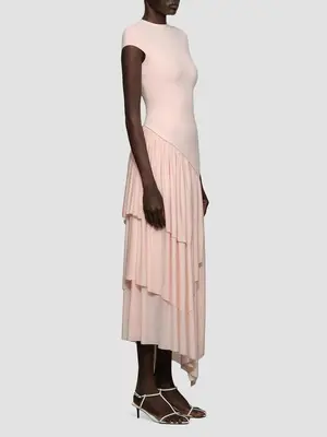 ET OCHS Elowen Asymmetric Knit Combo Maxi Dress