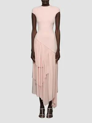 ET OCHS Elowen Asymmetric Knit Combo Maxi Dress
