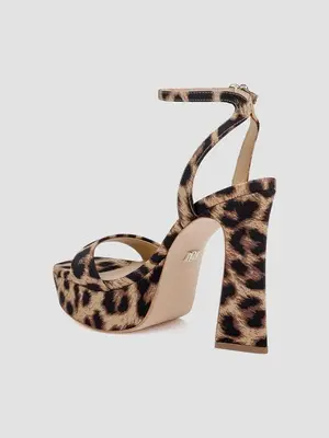 Badgley Mischka Caia Leopard-print Platform Sandals