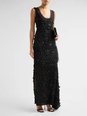 A.W.A.K.E. Mode A. W.a. K.e. Mode Side-drape Textured Maxi Dress