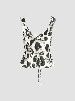 FAVORITE DAUGHTER The Love Note Brushed Floral Top