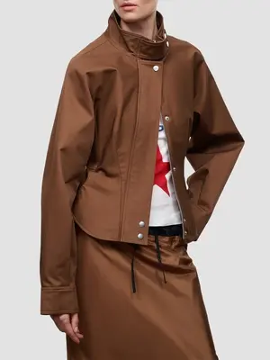 Staud Archie Cotton Peplum Jacket