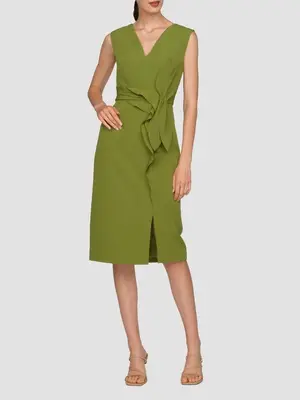 KAY UNGER Maya Ruffle Midi Dress