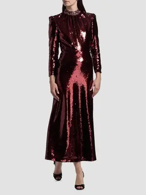 Saloni Jena Sequined Maxi Dress