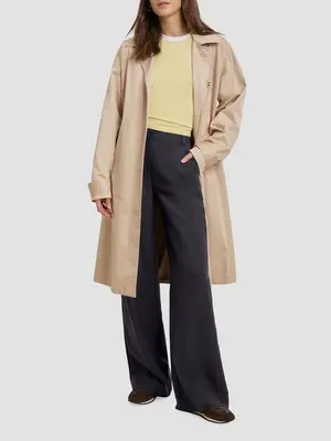 FAVORITE DAUGHTER The Easy Solid Longline Trench Coat