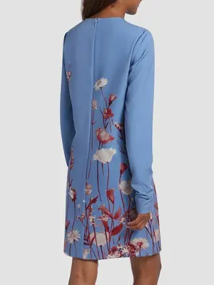 Lela Rose Kelly Floral Crêpe Minidress