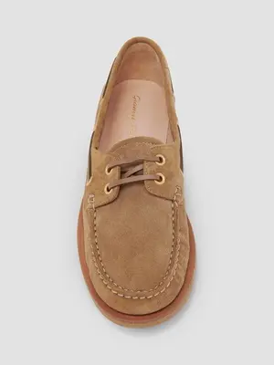 GIANVITO ROSSI Suede Loafers - Camel
