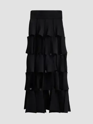 A.W.A.K.E. Mode A. W.a. K.e. Mode Knitted Multi-trapeze Maxi Skirt