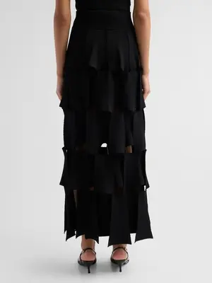 A.W.A.K.E. Mode A. W.a. K.e. Mode Knitted Multi-trapeze Maxi Skirt