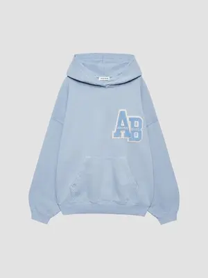 ANINE BING Harvey Letterman Cotton Fleece Hoodie