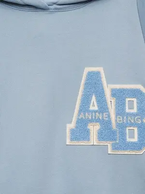 ANINE BING Harvey Letterman Cotton Fleece Hoodie